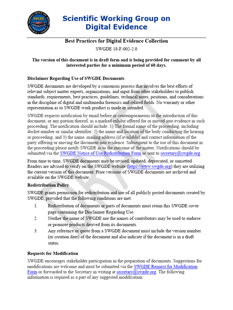 2025 06 30 Best Practices for Digital Evidence Collection 18 F 002 2.0 ...