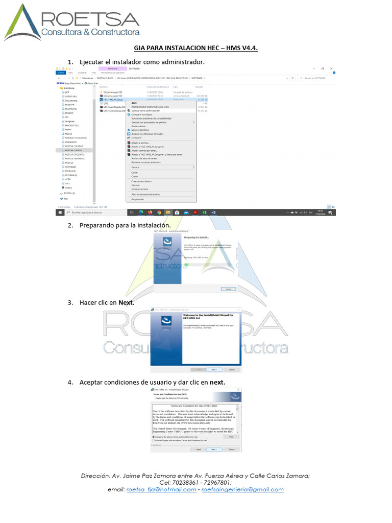 Guía de Instalación HEC-HMS V4.4 | PDF