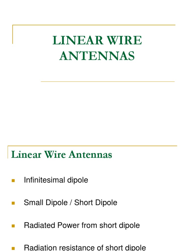Linear Wire Antennas | PDF | Antenna (Radio) | Transmission Line