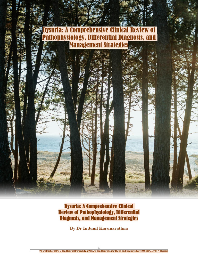 Dysuria A Comprehensive Clinical Review of Pathophysiology, and ...