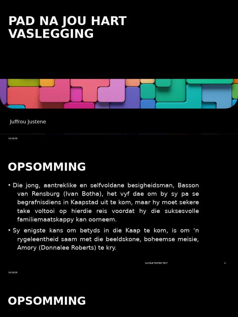 Pad Na Jou Hart Opsomming | PDF