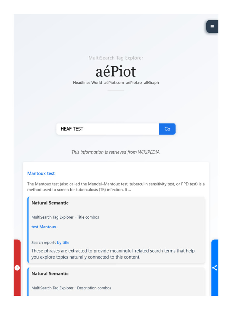 HEAF TEST - MultiSearch Tag Explorer | PDF | Tuberculosis | Semantics