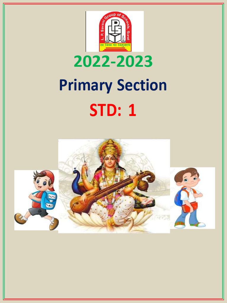 Std 1 Examination Schedule 2022-23 | PDF | Writing | Linguistics