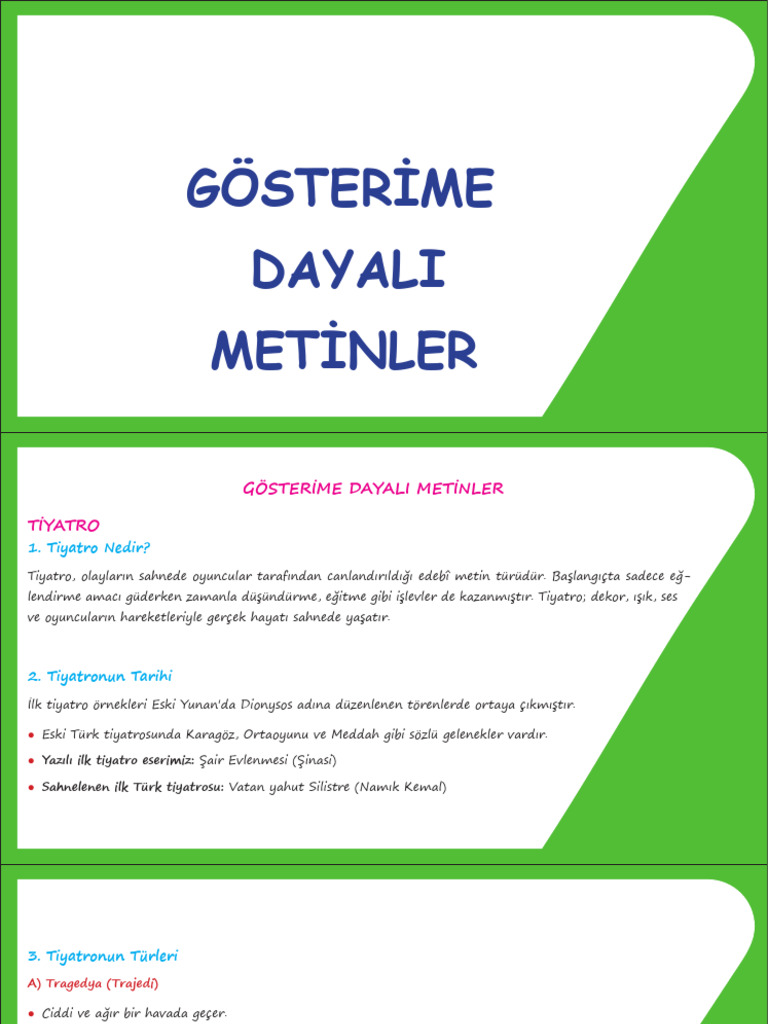 Gösteri̇me Dayali Meti̇nler | PDF