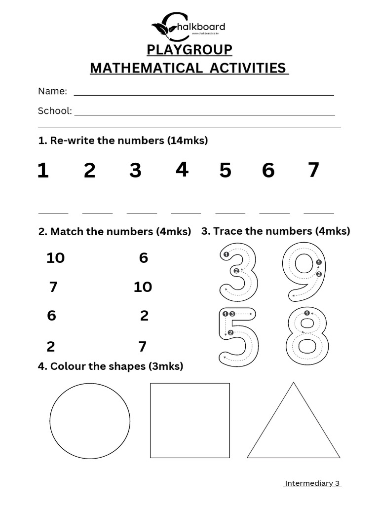 Playgroup Term 2 Activity Worksheets | PDF