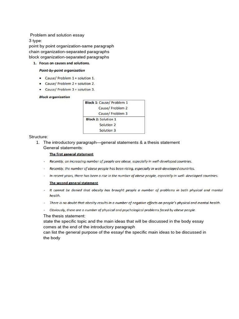 Problem and Solution Essay | PDF