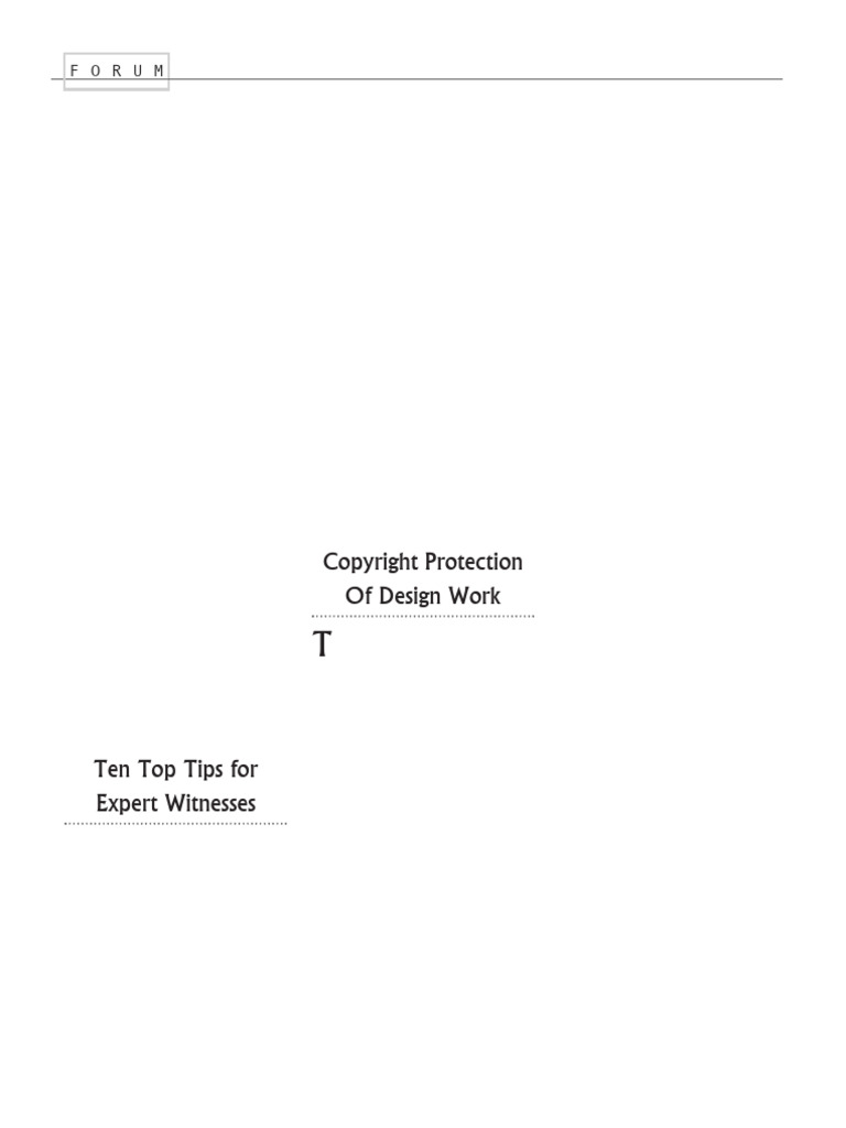 Expert Witness Tips and Copyright Insights | PDF | Justice | Crime ...