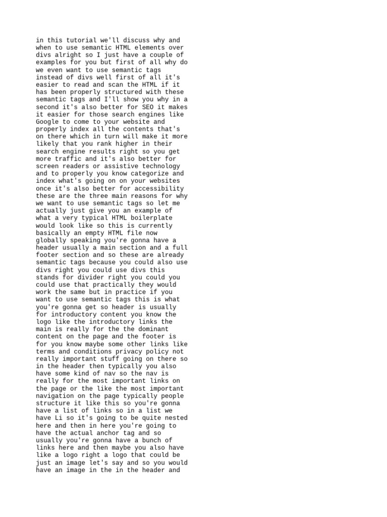 (English (Auto-Generated) ) Why & When To Use Semantic HTML Elements Over Divs (DownSub - Com ...