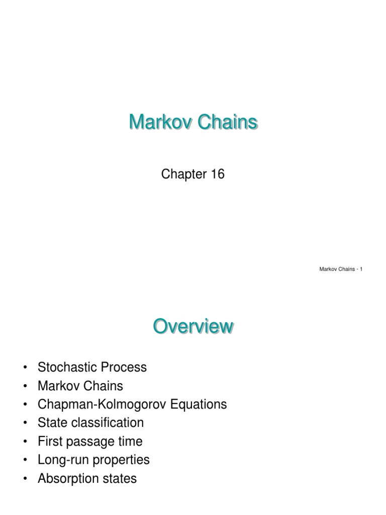 Markov Chains | PDF | Markov Chain | Stochastic Process