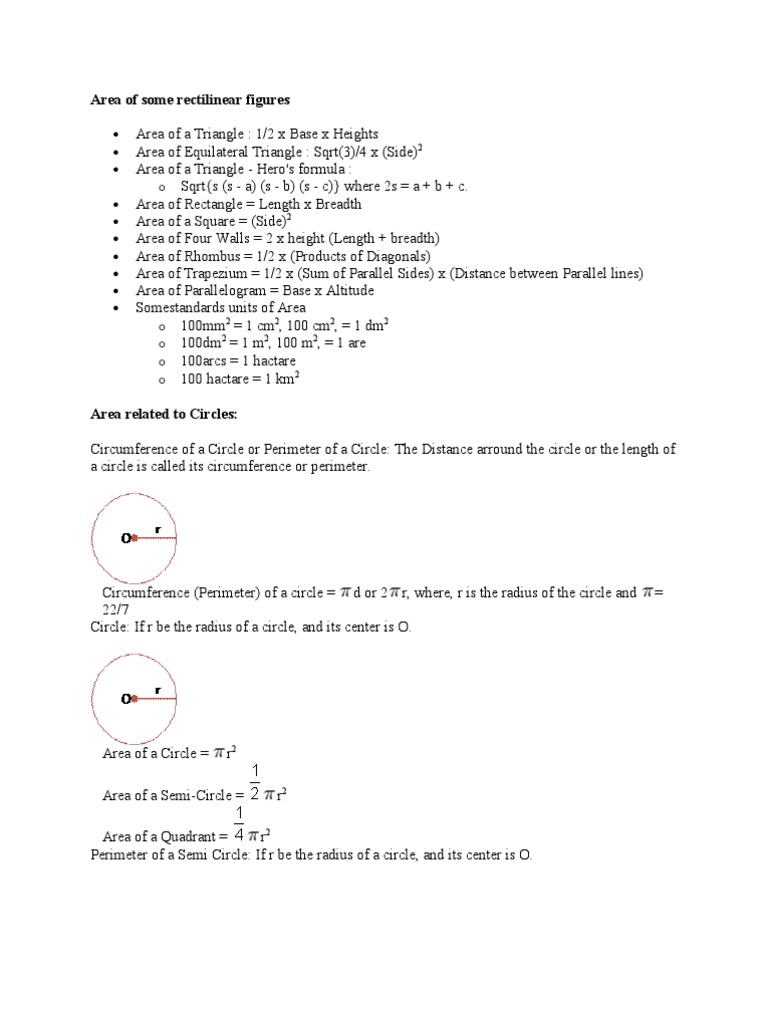 Surface Area and Volume Formulas | PDF | Area | Volume