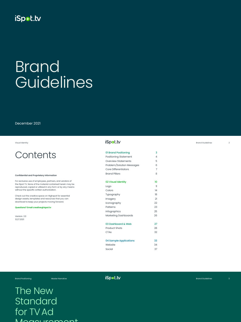 iSpot TV Brand Guidelines Overview | PDF | Typography | Logos