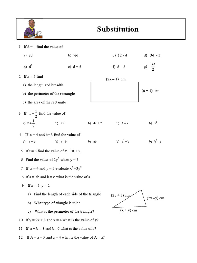Math Substitution Problems and Solutions | PDF