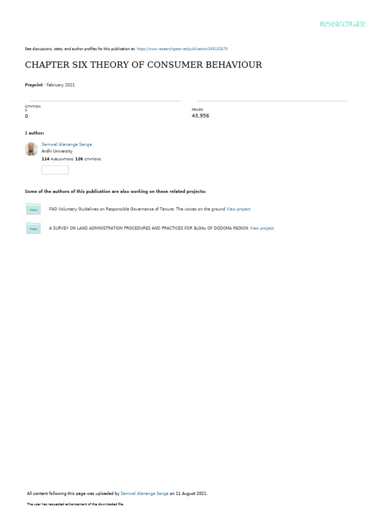 06 Theory of Consumer Behaviour Notes Final | PDF | Utility | Demand