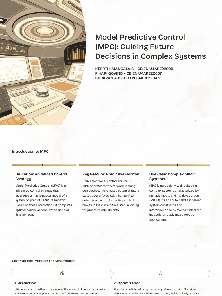 Model Predictive Control in Complex Systems | PDF