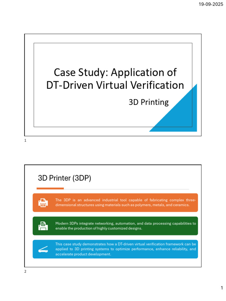 DT-Driven Virtual Verification in 3D Printing | PDF | 3 D Printing ...