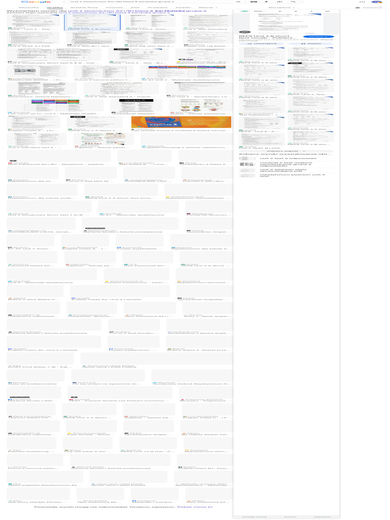 Unit 2 Slownictwo A2+B1 Klasa 8 Kartkoka Grupa A - Szukaj W Google | PDF