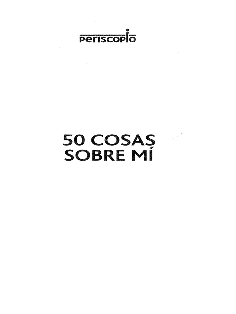 50 Cosas Sobre Mi | PDF