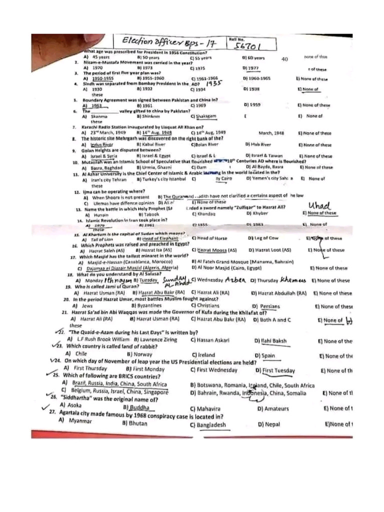 Election Officer Paper | PDF