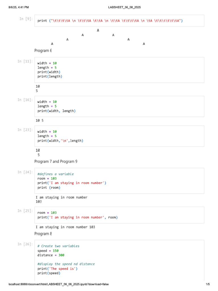 Labsheet 0 06 08 2025 | PDF