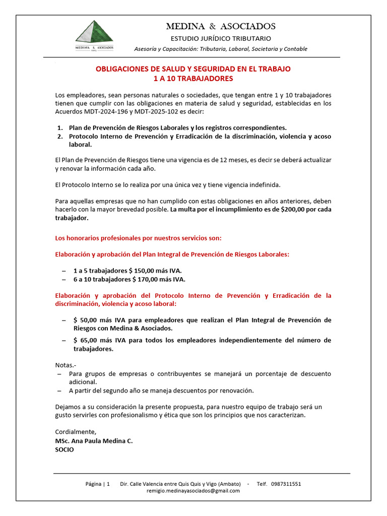 Proforma Plan y Protocolo | PDF