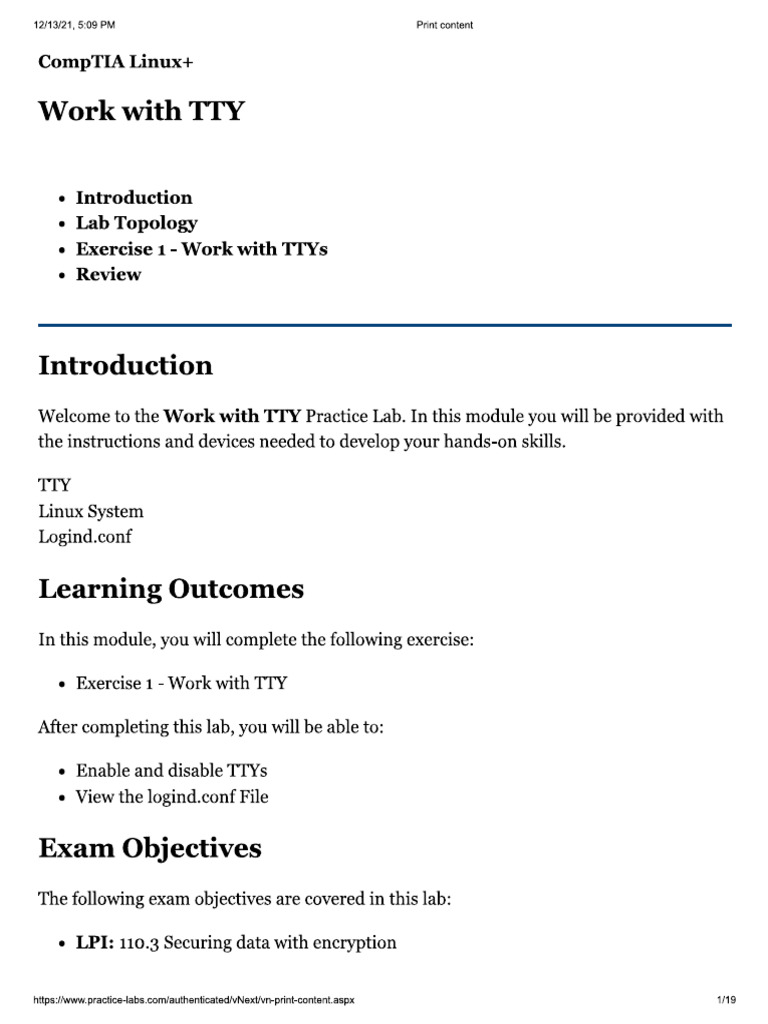 Work With TTY | PDF
