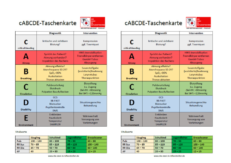 cABCDE Taschenkarte | PDF