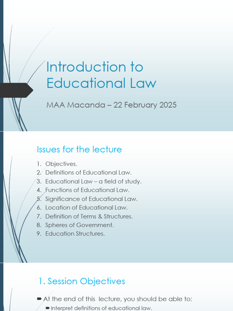 Overview of Educational Law Principles | PDF | Justice | Crime & Violence