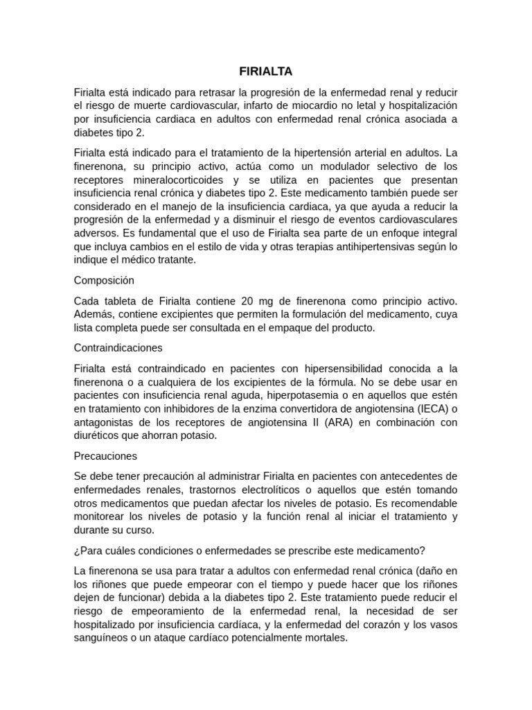 Firialta: Usos y Efectos Secundarios | PDF | Enfermedades y trastornos ...