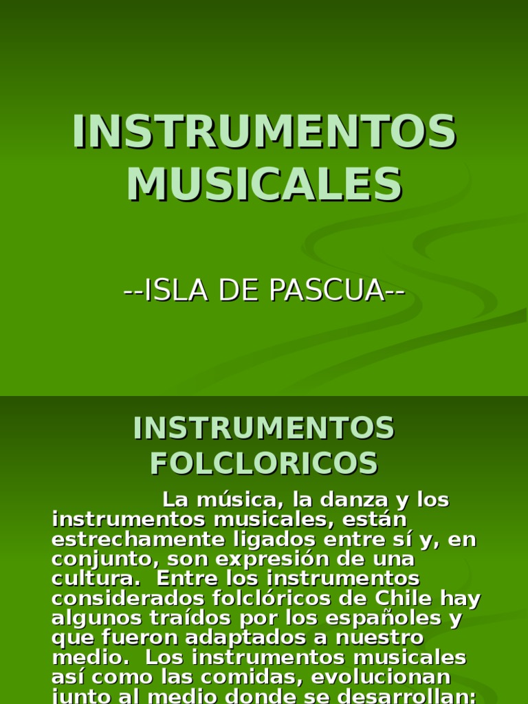 Instrumentos Musicales de Isla de Pascua | PDF | Instrumentos de cuerda ...