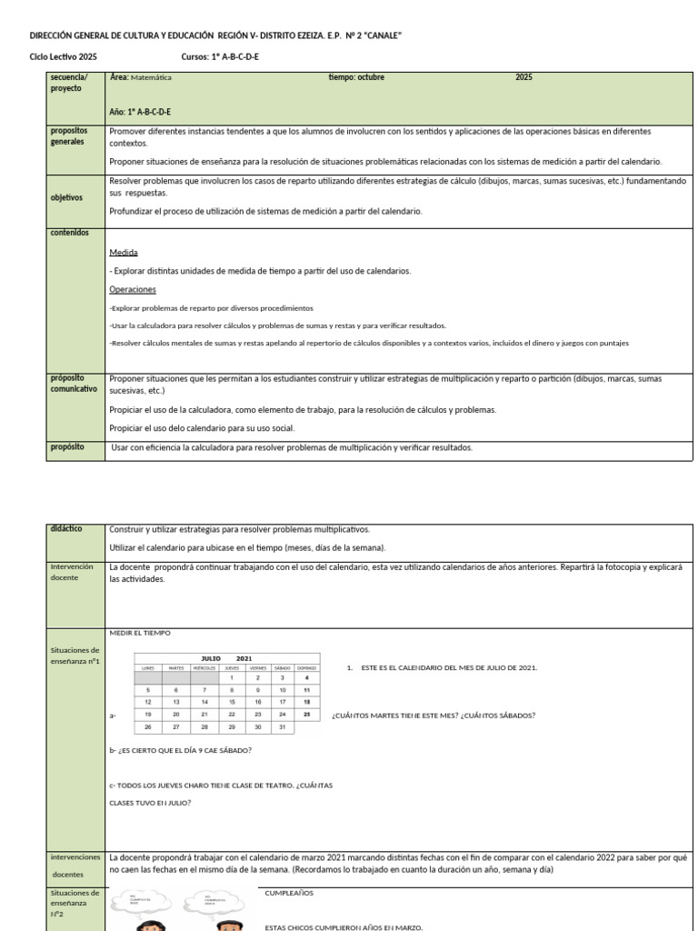 Matemática (Octubre) (Autoguardado) | PDF | Enseñando | Maestros