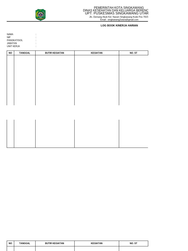 Log Book Sanitarian | PDF