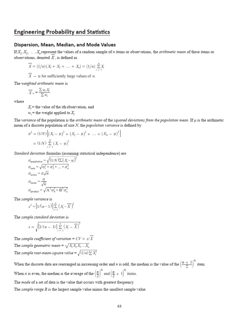 Probability and Ststistics | PDF | Normal Distribution | Errors And ...