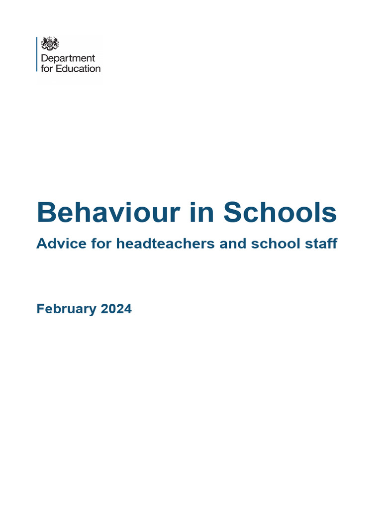 School Behaviour Management Guidance | PDF | Special Education | Teachers