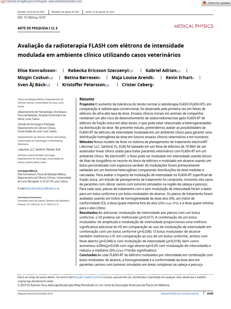 Medical Physics - 2023 - Konradsson - Evaluation of Intensity Modulated ...