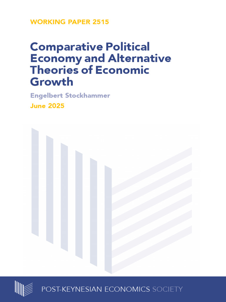 Comparative Political Economy and Alternative Theories of Economic ...