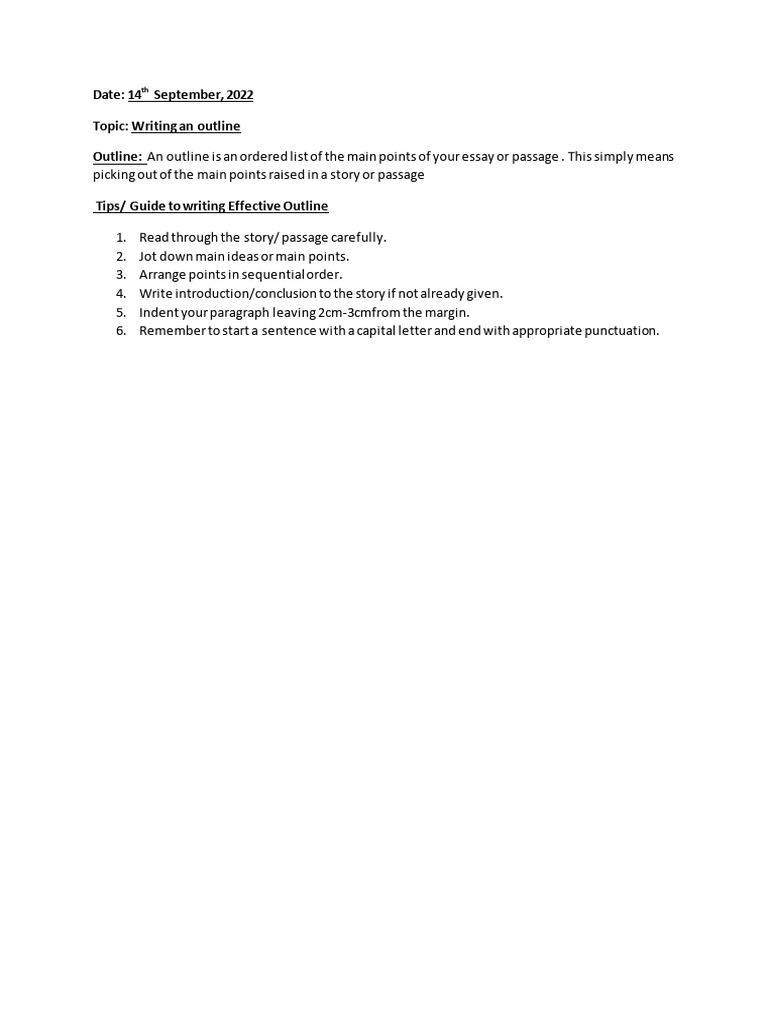 6164 - Outline Lesson Note PDF | PDF