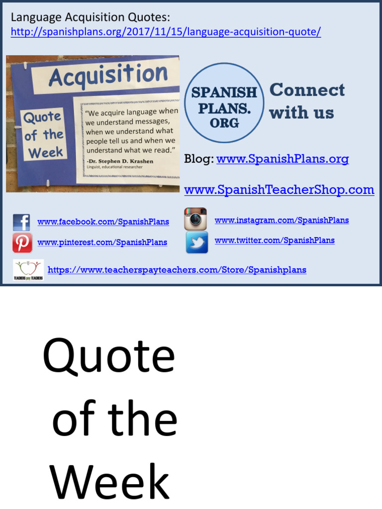 Language Acquisition Quotes | PDF | Second Language | Language Acquisition