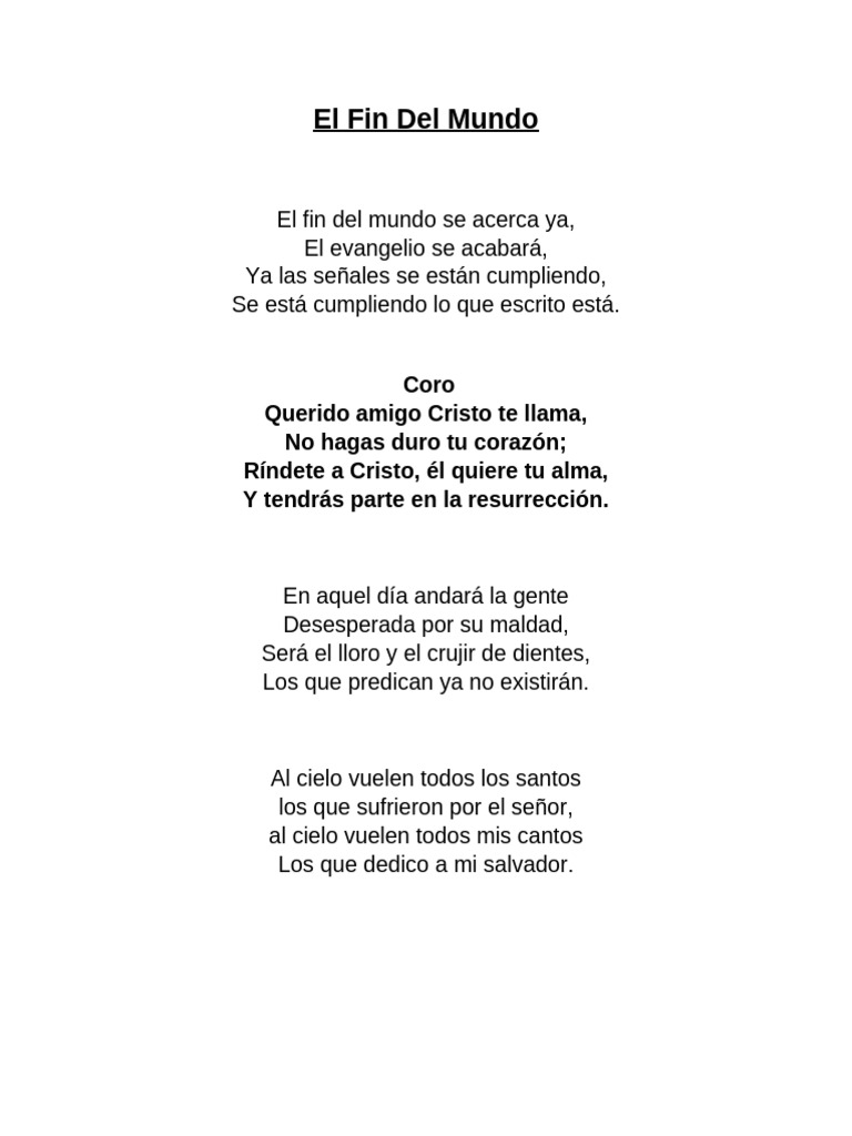Señales del Fin del Mundo y Redención | PDF