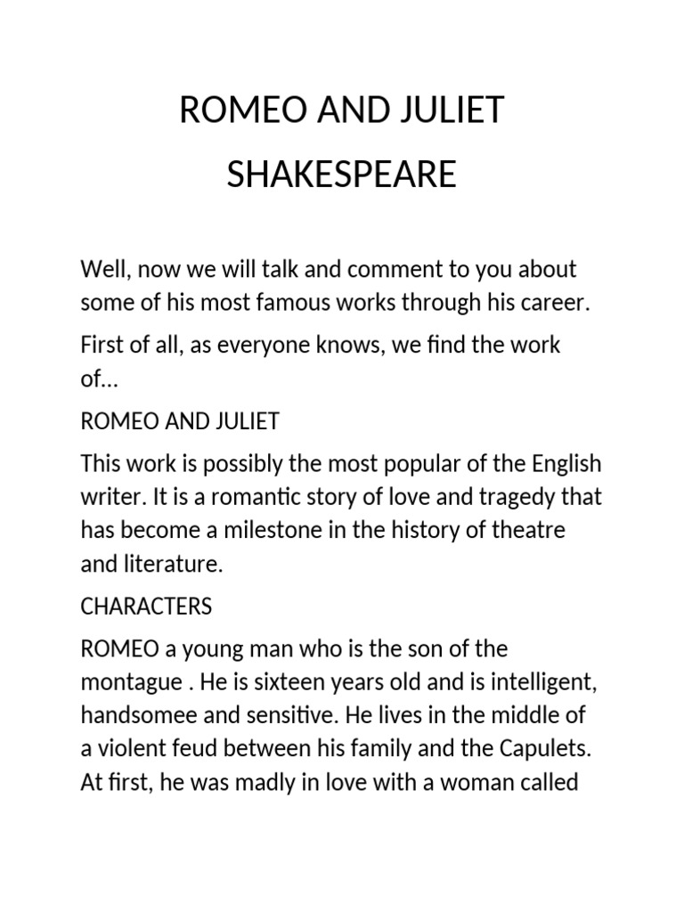 Romeo and Juliet | PDF