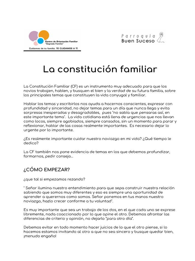 Constitución Familiar: Claves para el Noviazgo | PDF | Amor | Verdad