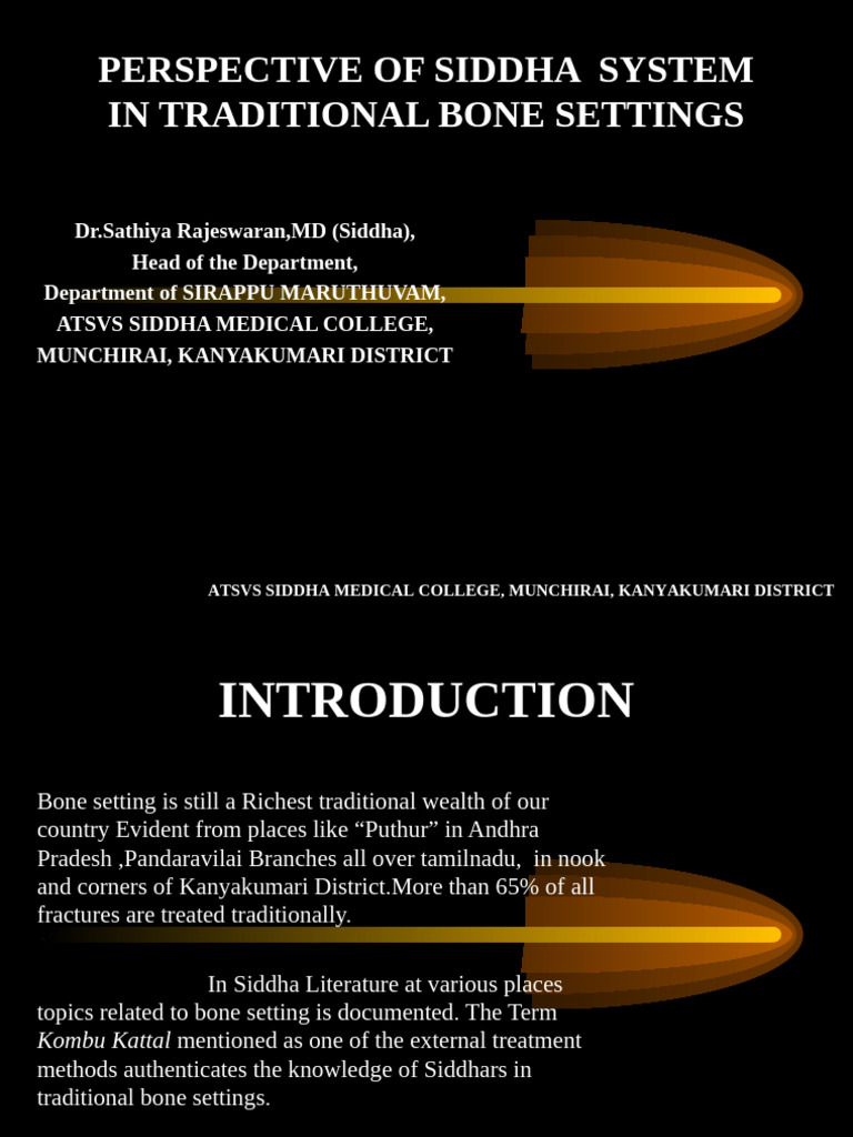 Traditional Bone Setting in Siddha | PDF | Medicine | Health Care