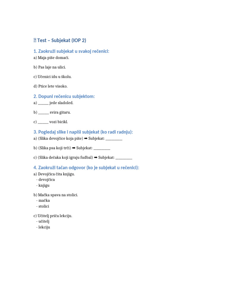 Test Subjekat IOP2 2 | PDF