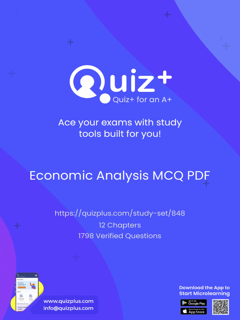 Economic Analysis MCQ PDF | PDF | Elasticity (Economics) | Economics