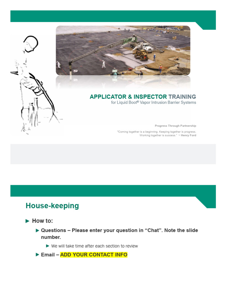 Liquid Boot® Vapor Barrier Training | PDF | Personal Protective Equipment