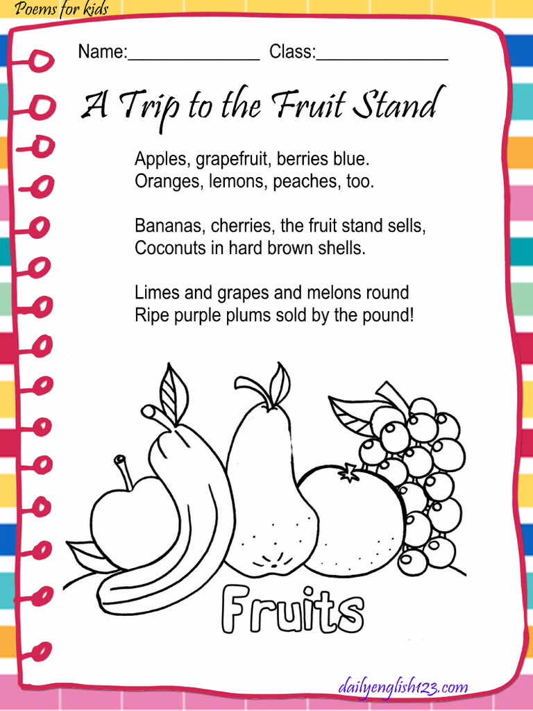 Poems For Kid | PDF