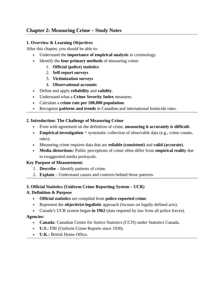 Crime Measurement Methods Explained | PDF | Crime & Violence | Crimes