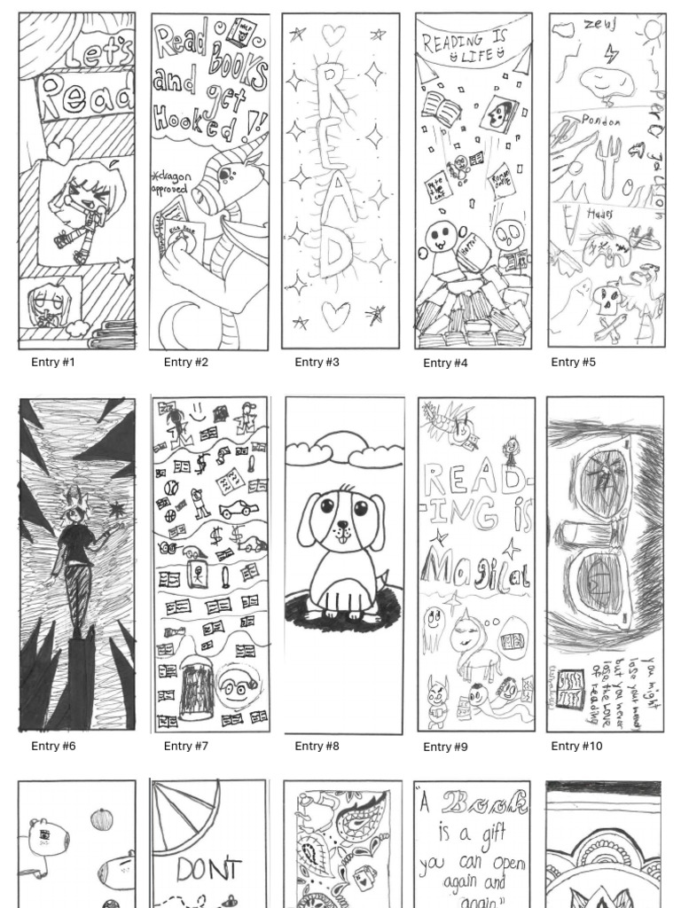 6th Grade Bookmark Submissions 2025 | PDF