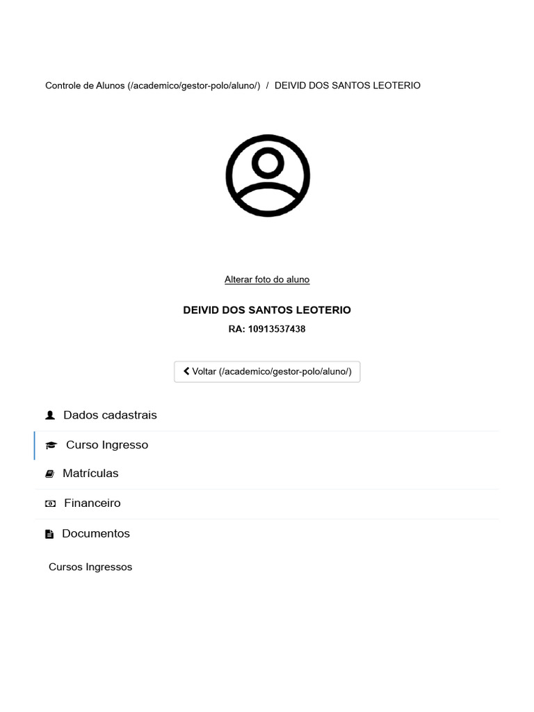 Controle de Alunos _ Sistema Acadêmico SWA.JACAD (1) | PDF | Biologia ...