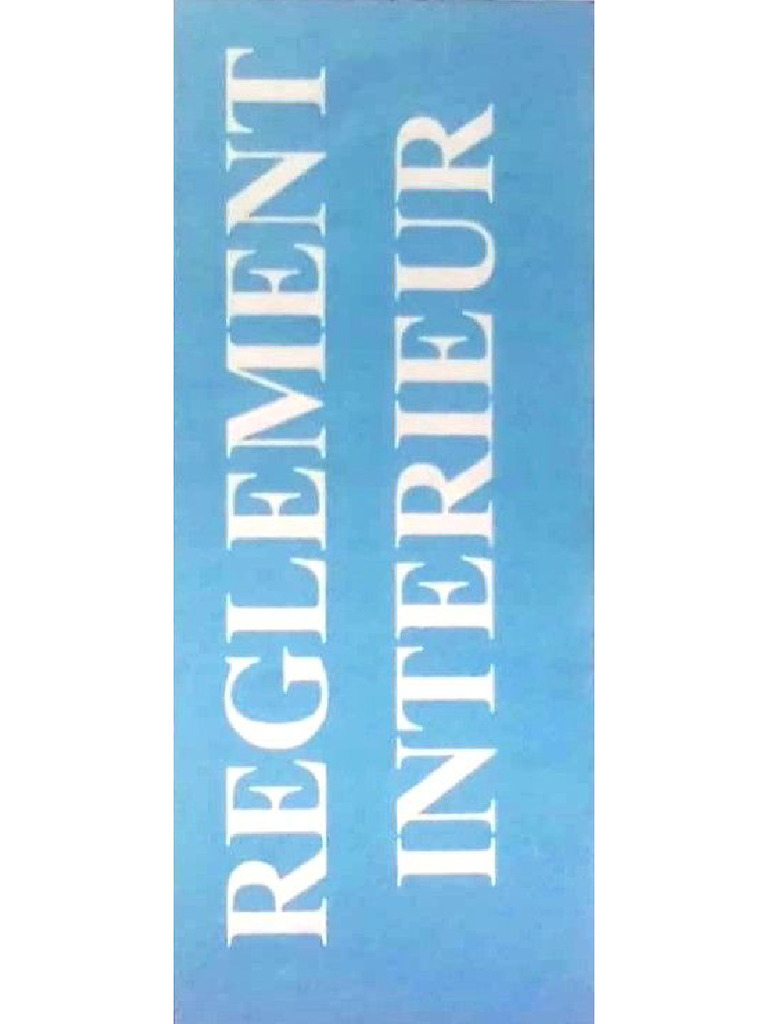 Règlement Intérieur ACCI | PDF