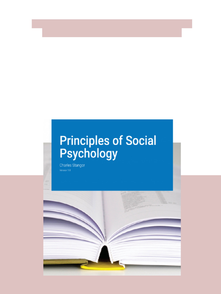 Test Bank For Principles of Social Psychology Version 1.0 by Stangor ...